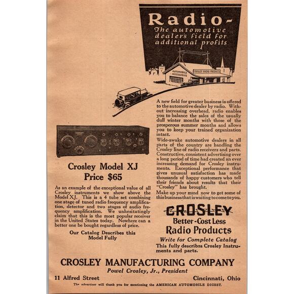 None and/or Unknown | Other | Crosley Manufacturing Company Powel ...